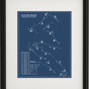 Suncadia Resort Prospector Course Blueprint (print) - Etsy