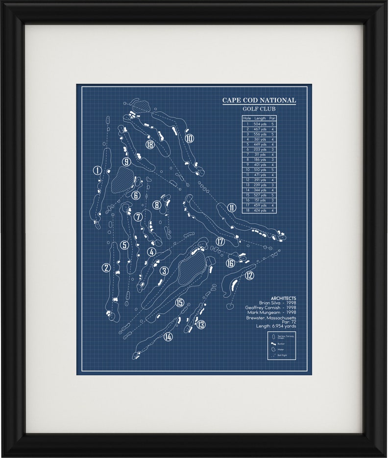 Cape Cod National Golf Club Blueprint (print) - Etsy