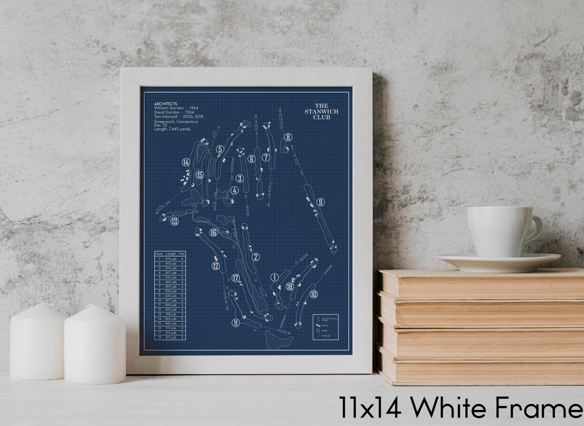 The Stanwich Club Blueprint (print) - Etsy