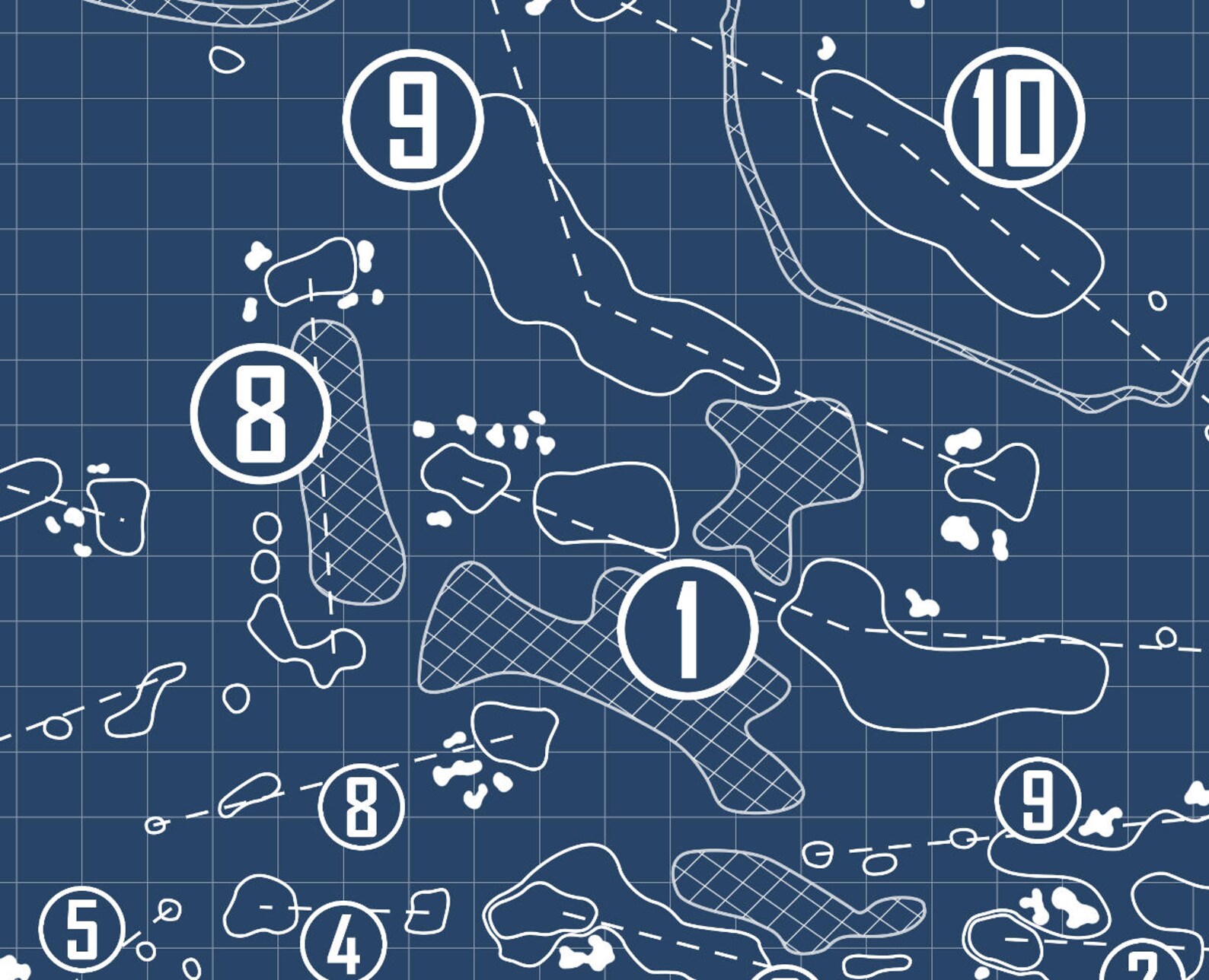 Las Positas Golf Course Blueprint (print) - Etsy