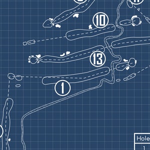 Oak Hill Country Club East Course Blueprint (print) - Etsy