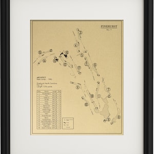 Pinehurst No. 7 Golf Course Outline (print) - Etsy