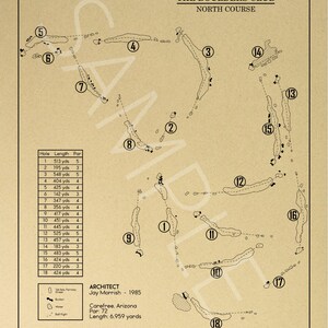 The Boulders Club North Course Outline (print) - Etsy