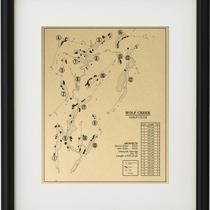 Wolf Creek Golf Club Outline (print) - Etsy