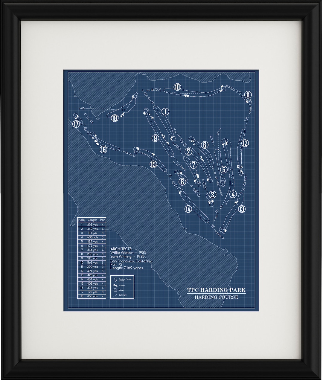 TPC Harding Park, Harding Course Blueprint (print) - Etsy