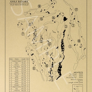 Bandon Dunes Old Macdonald Golf Course Outline (print) - Etsy