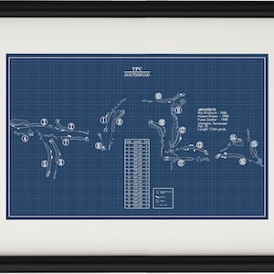 TPC Southwind Golf Course Blueprint (print) - Etsy