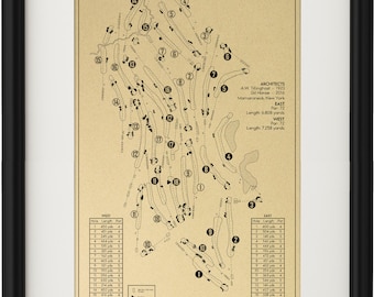 Golf Course Maps Winged Foot - Etsy