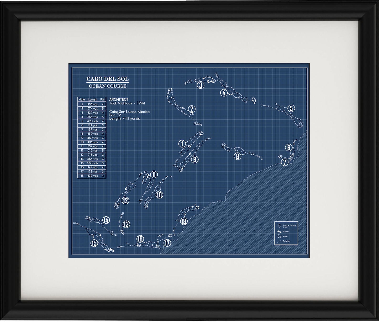 Cabo Del Sol Ocean Course Blueprint print - Etsy