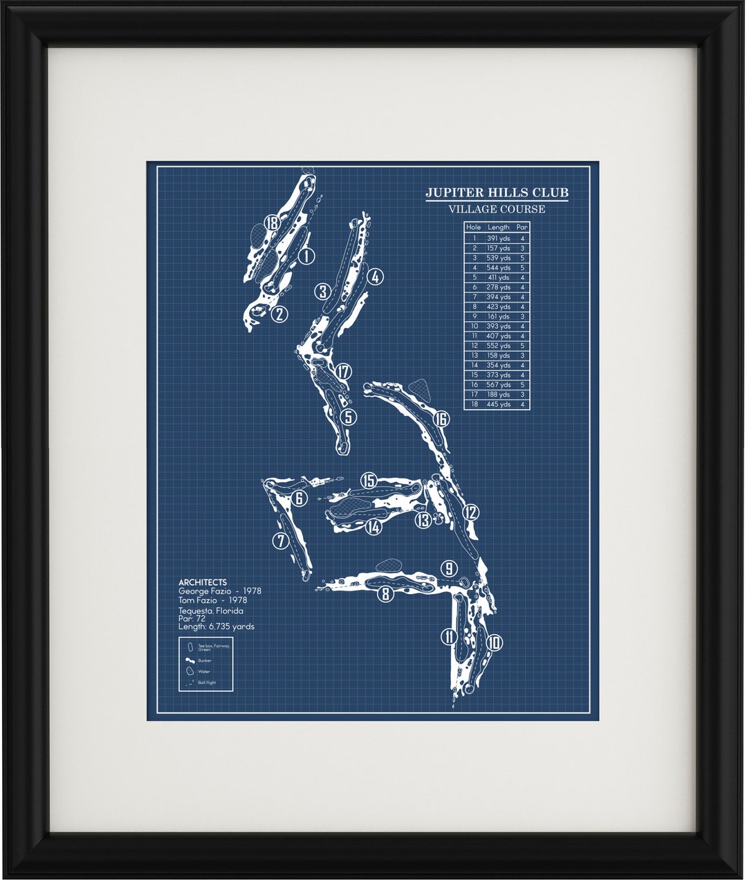 Jupiter Hills Club Village Course Blueprint (print) - Etsy