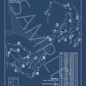 Kinloch Golf Club Blueprint (print) - Etsy