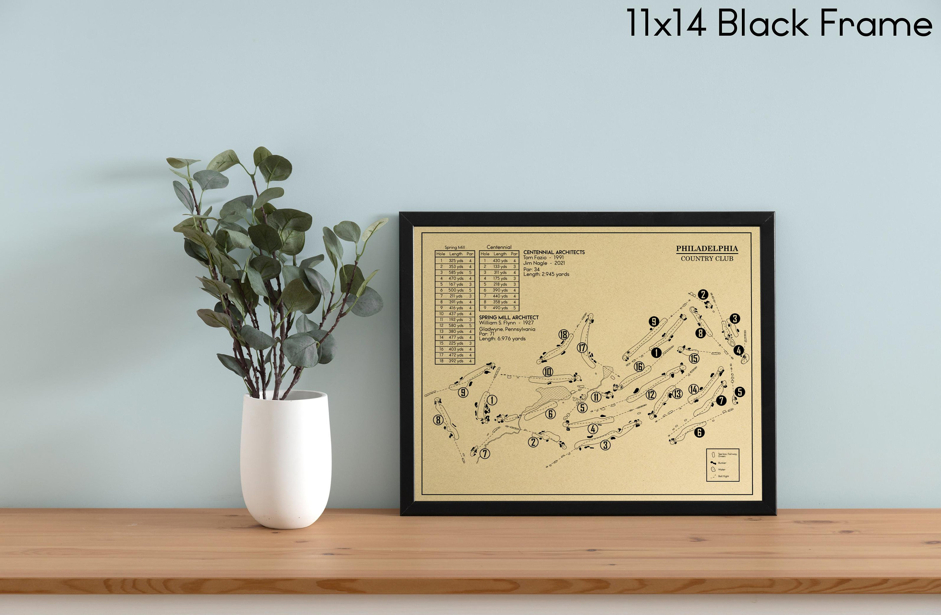 Philadelphia Country Club Outline print - Etsy