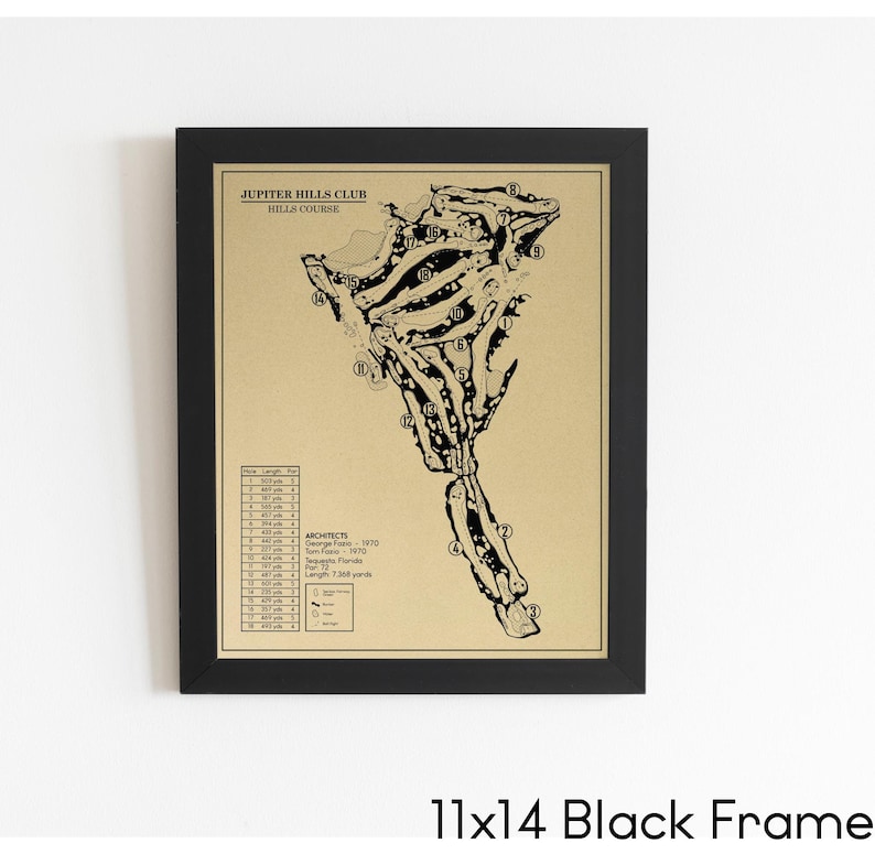 Jupiter Hills Club Hills Course Outline (print) - Etsy