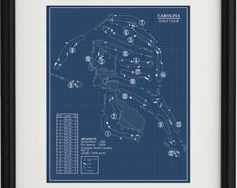Royal St. George's Golf Club Blueprint print | Etsy
