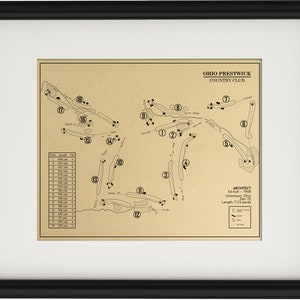 Ohio Prestwick Country Club Outline (print) - Etsy