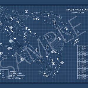 Stonewall Links Old Course Blueprint (print) - Etsy