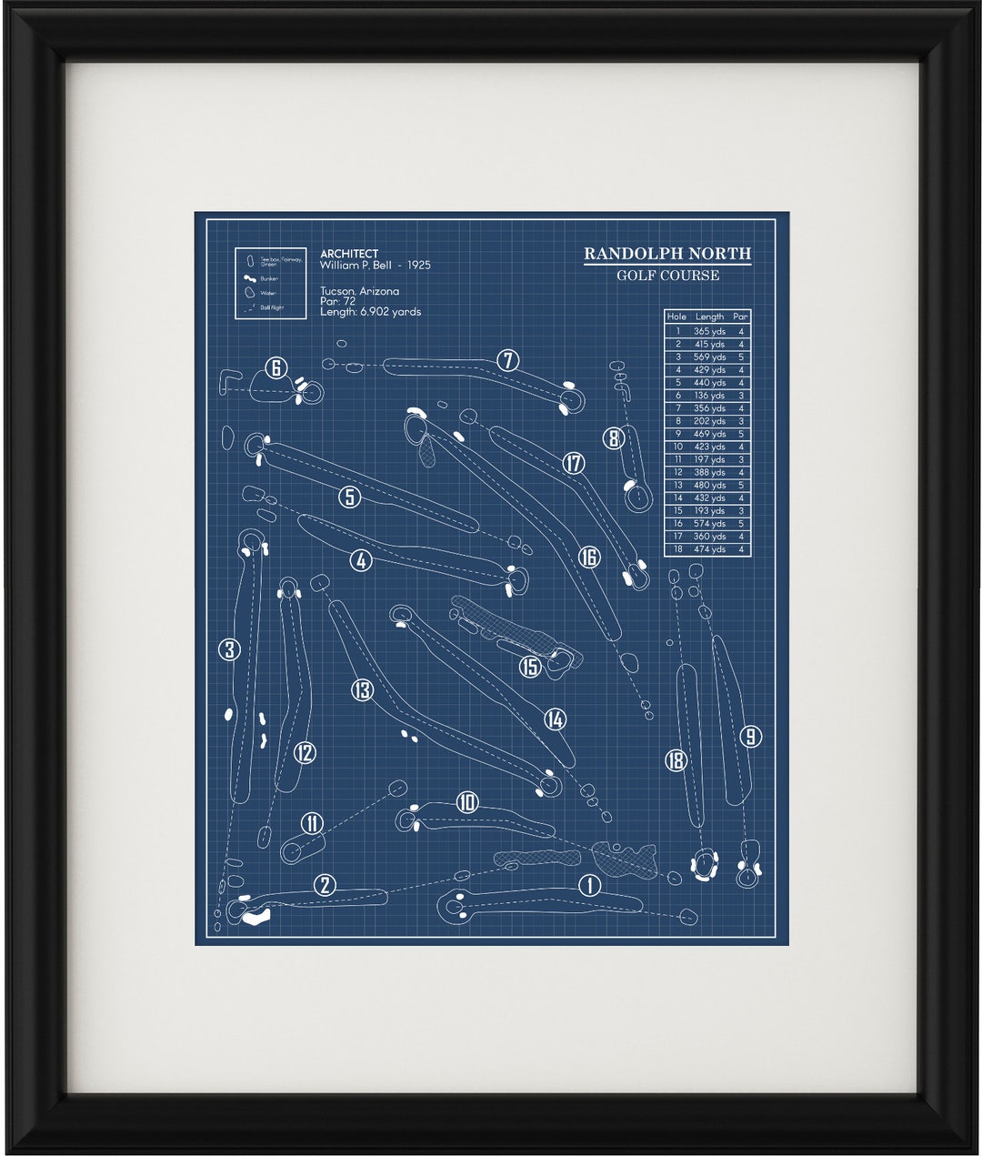 Randolph North Golf Course Blueprint (print) - Etsy