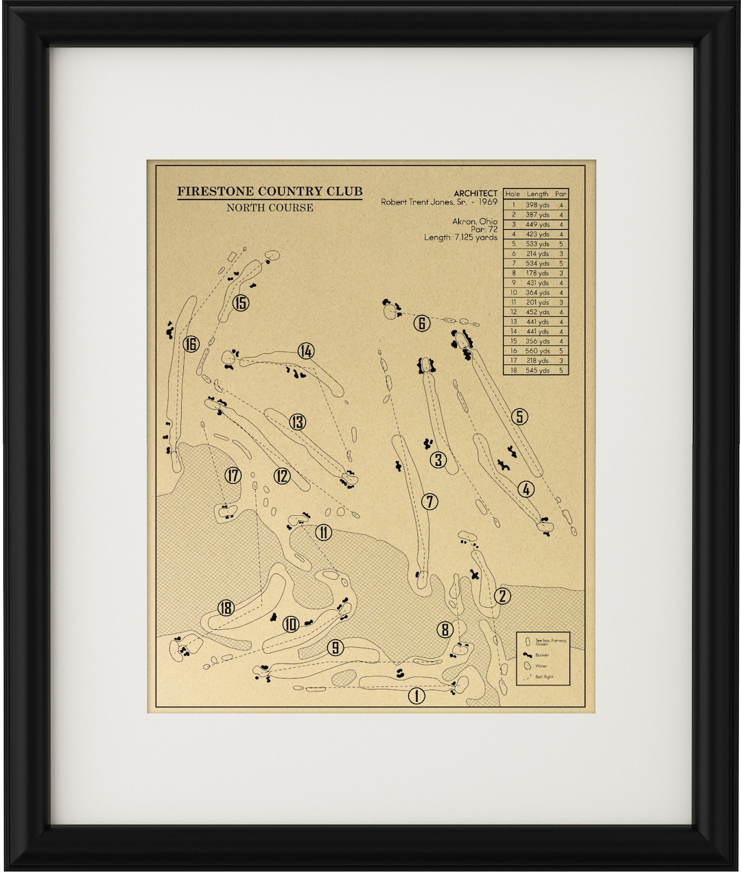 Firestone Country Club North Course Outline (print) - Etsy