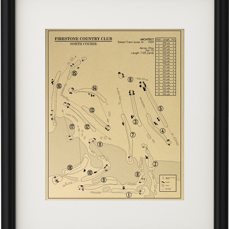 Golf Prints Firestone - Etsy UK