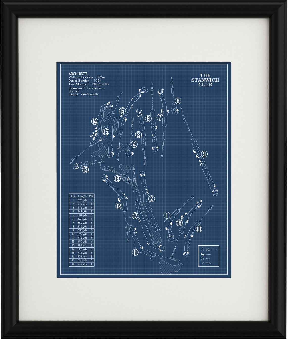 The Stanwich Club Blueprint (print) - Etsy