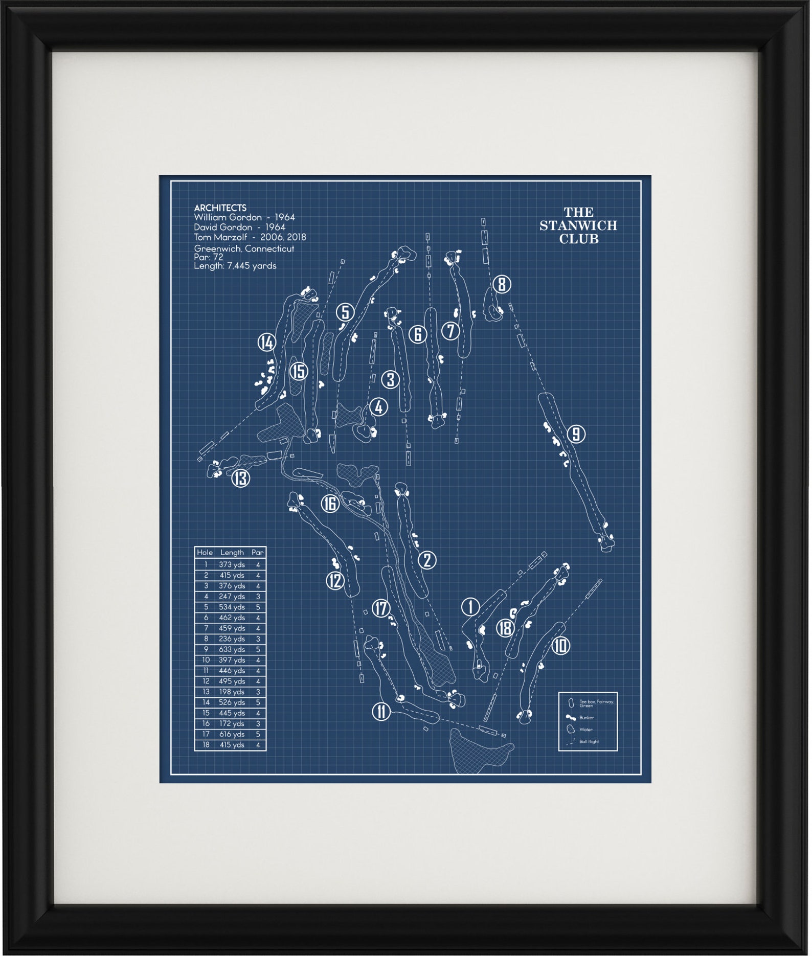 The Stanwich Club Blueprint (print) - Etsy