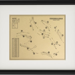 Persimmon Ridge Golf Club Outline (print) - Etsy