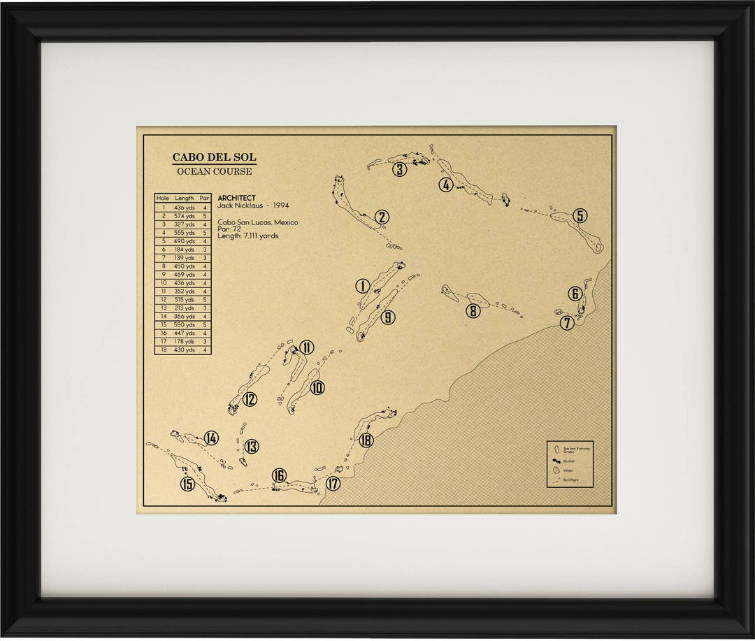 Cabo Del Sol Ocean Course Outline (print) - Etsy