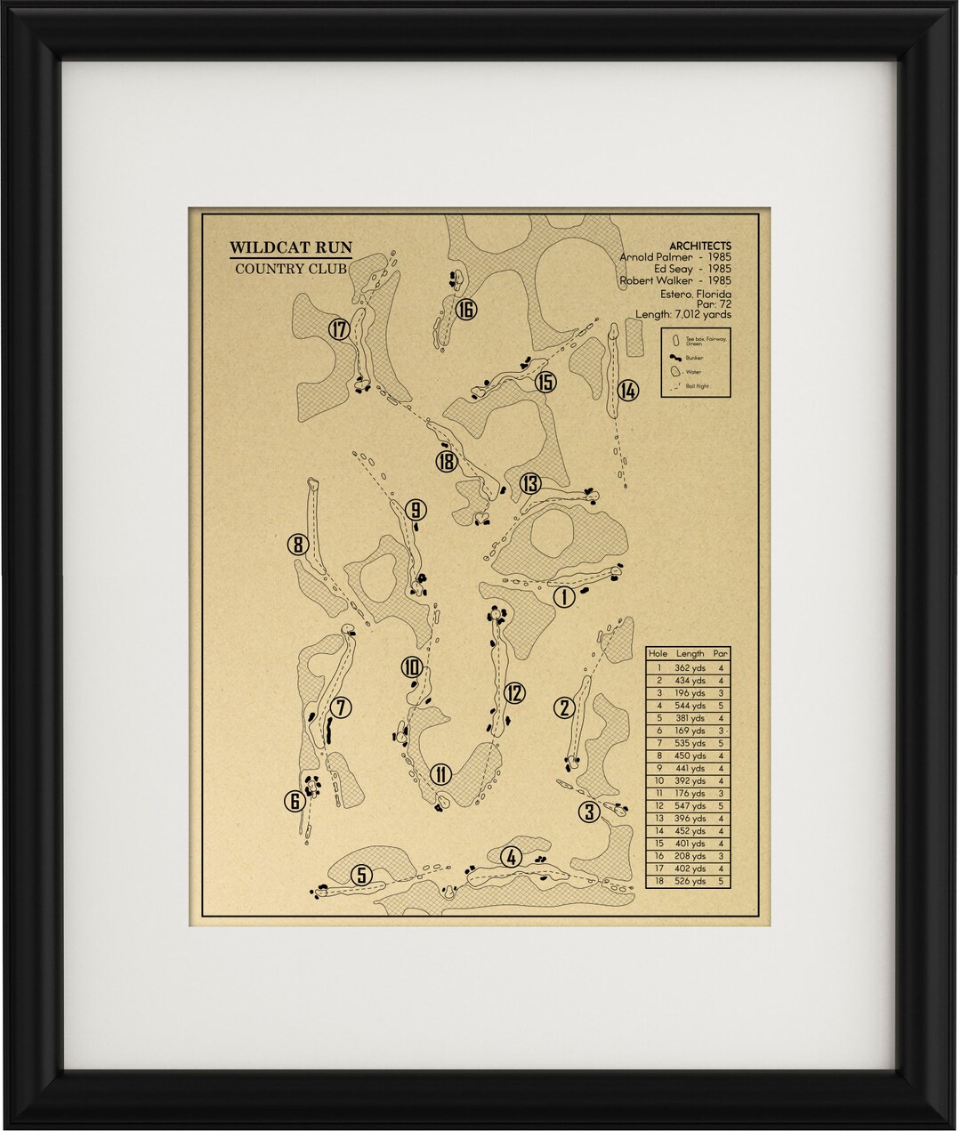 Wildcat Run Country Club Outline (print) - Etsy