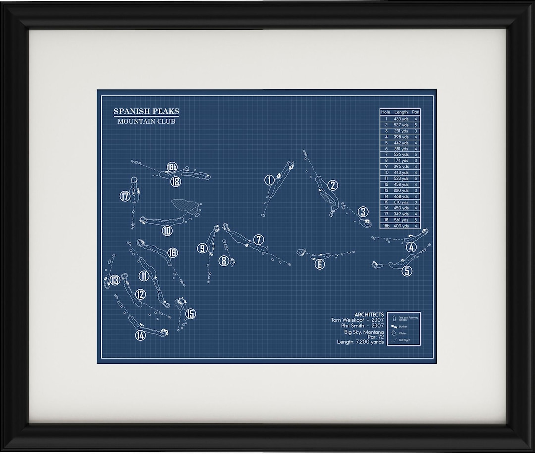 Spanish Peaks Mountain Club Blueprint (print) - Etsy
