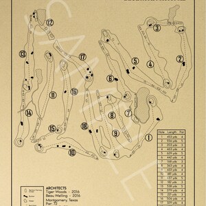 Bluejack National Golf Course Outline (print) - Etsy