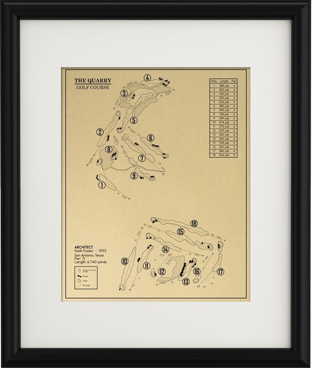 The Quarry Golf Course Outline (print) - Etsy