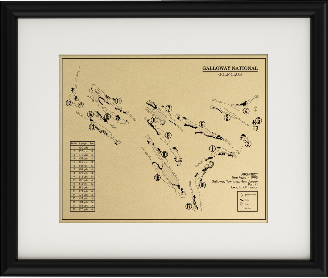 Galloway National Golf Club Outline (print) - Etsy