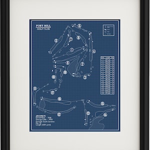 Fort Mill Golf Club Blueprint (print) - Etsy