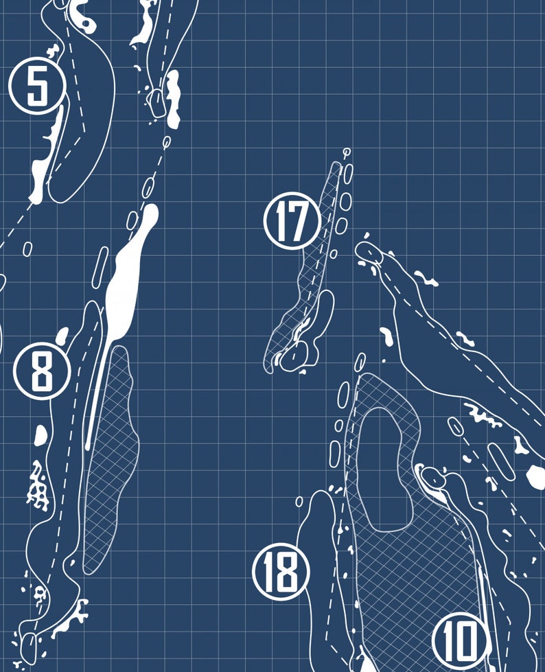 Colleton River Club Dye Course Blueprint print - Etsy