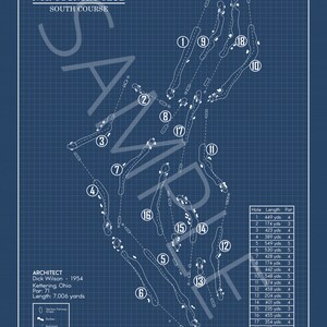 NCR Country Club South Course Blueprint (print) - Etsy