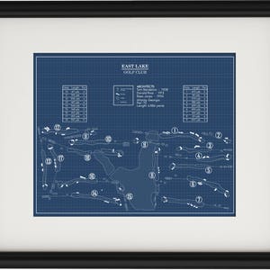East Lake Golf Club Blueprint (print) - Etsy