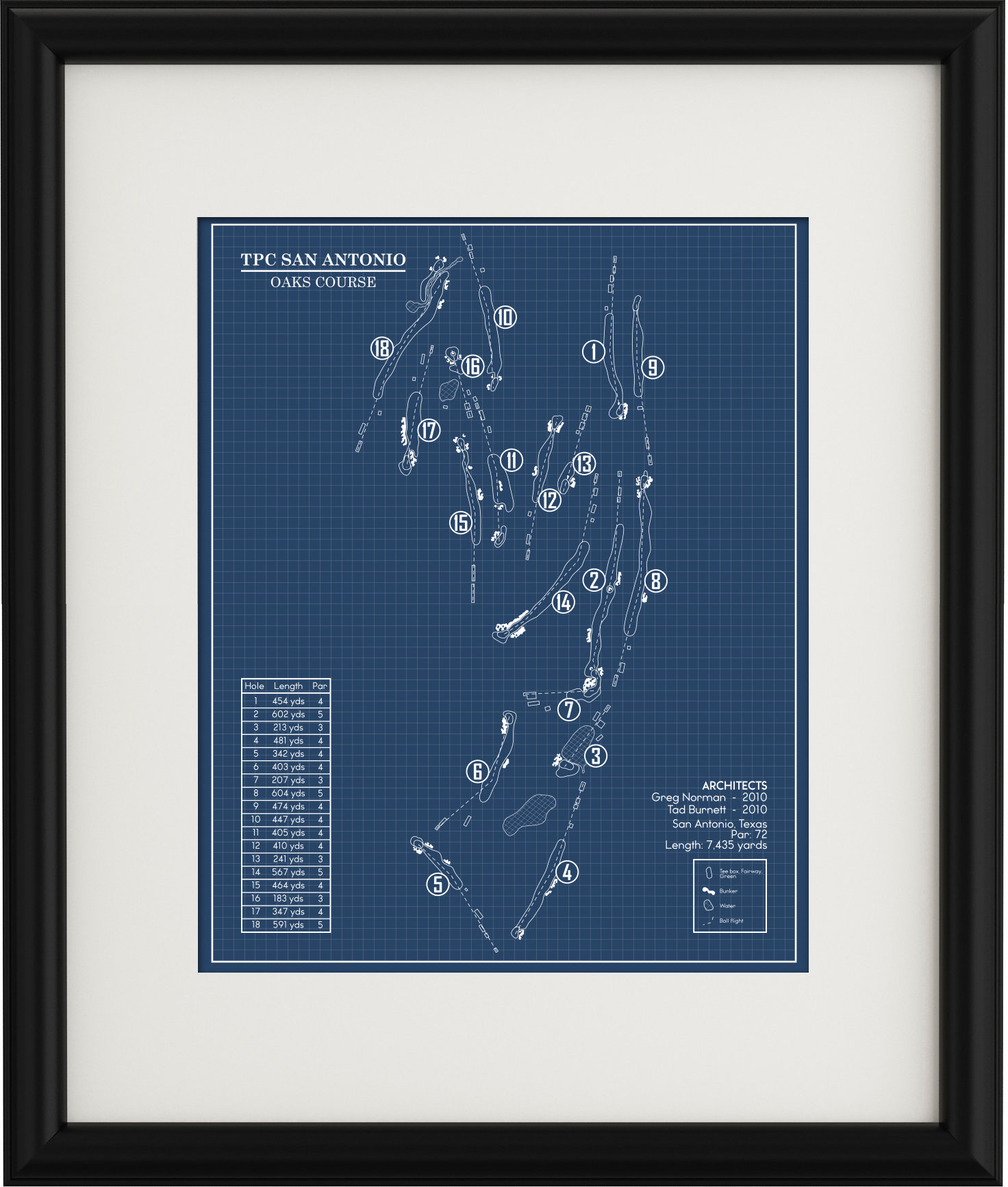 TPC San Antonio Oaks Course Blueprint (print) - Etsy