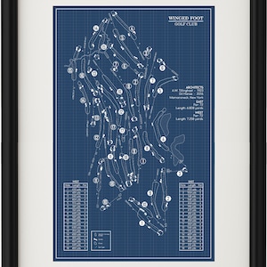 Winged Foot East and West Courses Blueprint (print) - Etsy