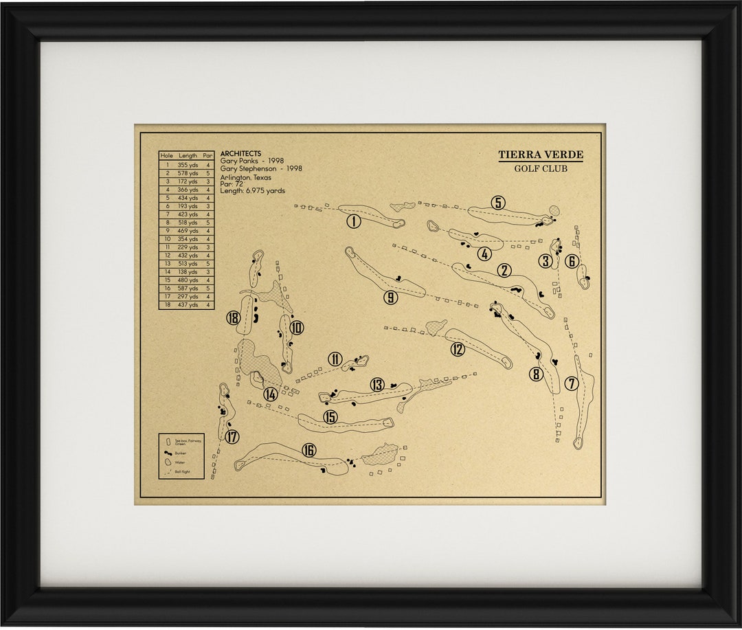 Tierra Verde Golf Club Outline (print) - Etsy