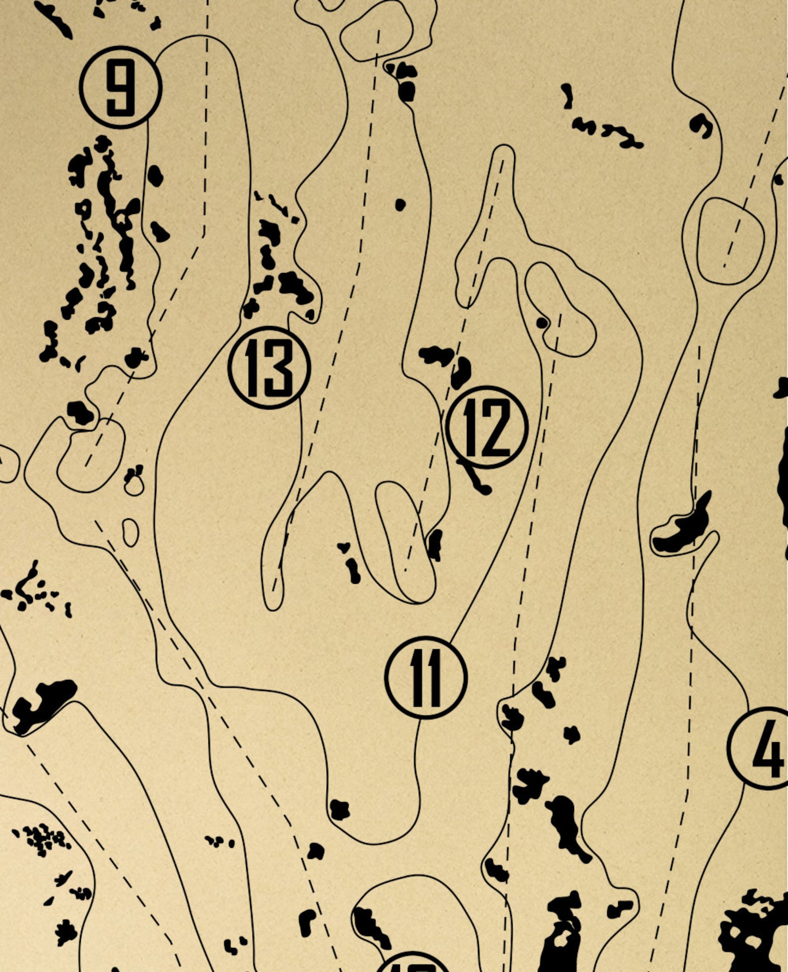 Bandon Dunes Old Macdonald Golf Course Outline (print) - Etsy