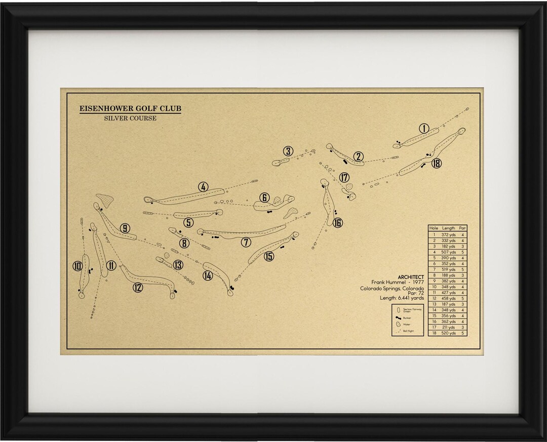 Eisenhower Golf Club Silver Course Outline (print) - Etsy