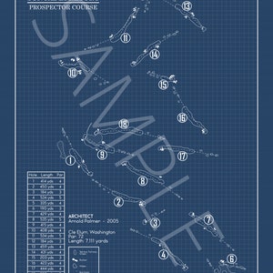 Suncadia Resort Prospector Course Blueprint (print) - Etsy