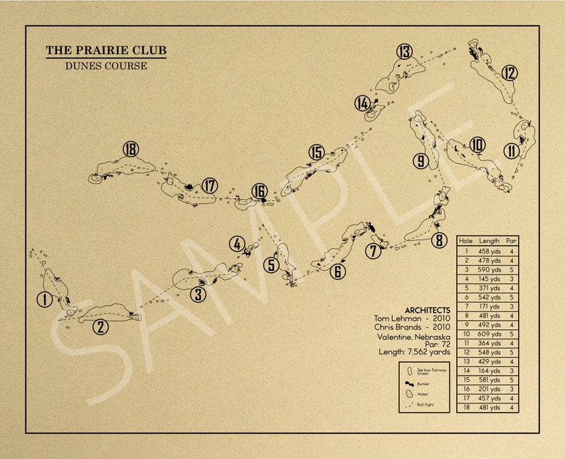 The Prairie Club Dunes Course Outline (print) - Etsy