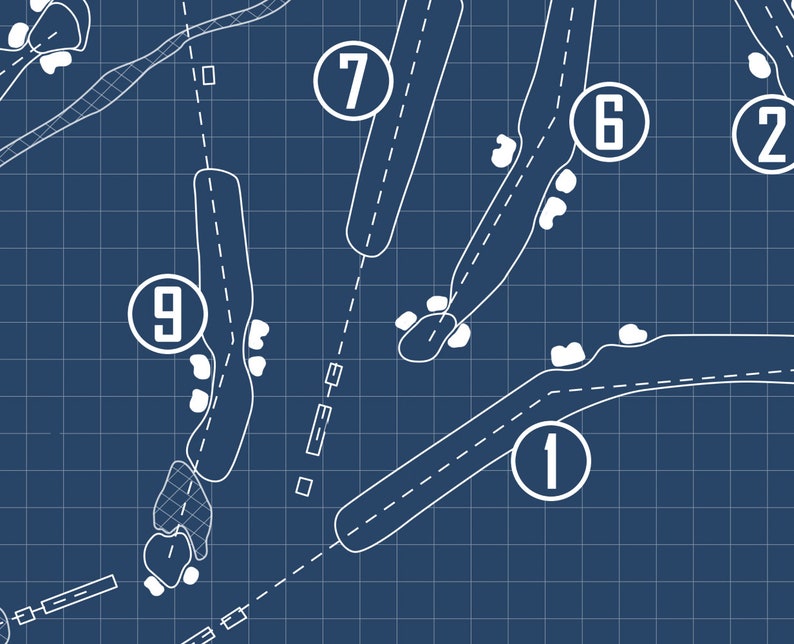 Colonial Country Club Blueprint (print) - Etsy