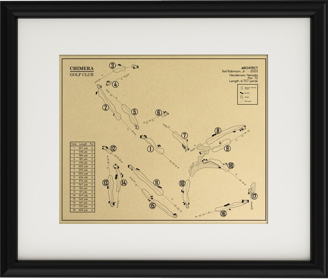 Chimera Golf Club Outline (print) - Etsy