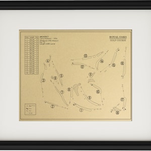 Royal Oaks Golf Course Outline (print) - Etsy