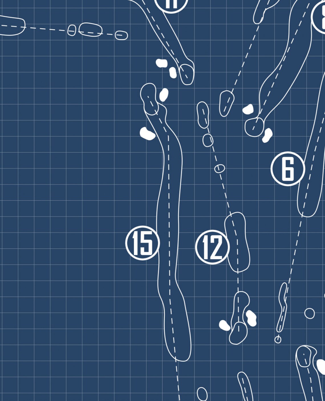 Gold Mountain Golf Club Cascade Course Blueprint print - Etsy