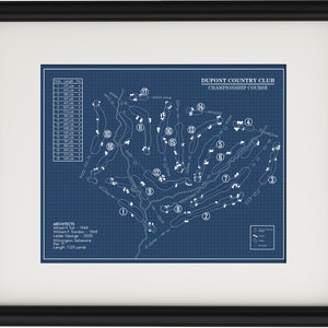Dupont Country Club Championship Course Blueprint (print) - Etsy