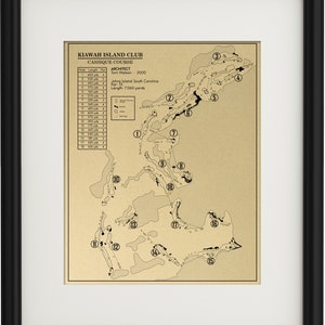 Kiawah Island Club Cassique Course Outline (print) - Etsy