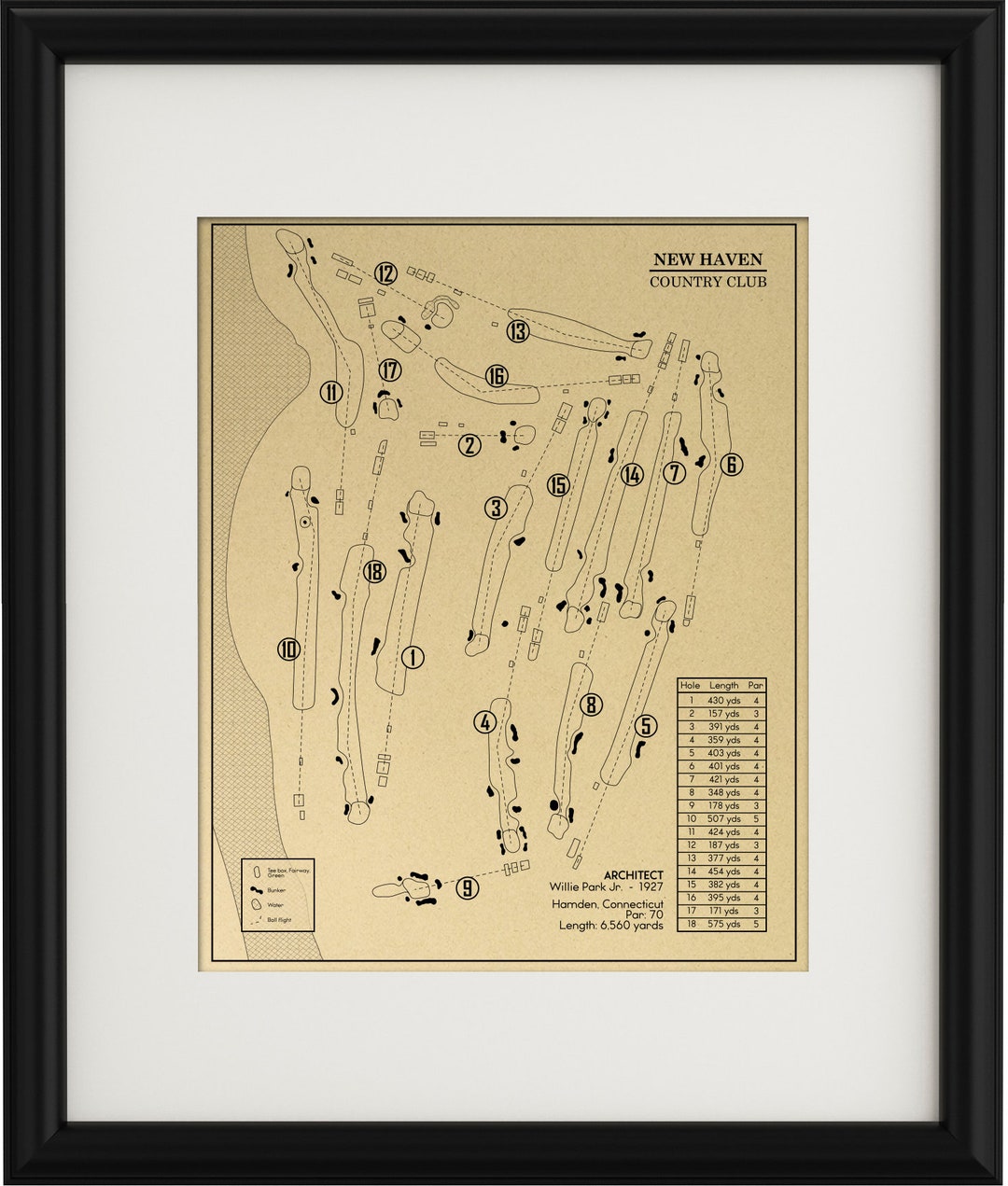 New Haven Country Club Outline (print) - Etsy
